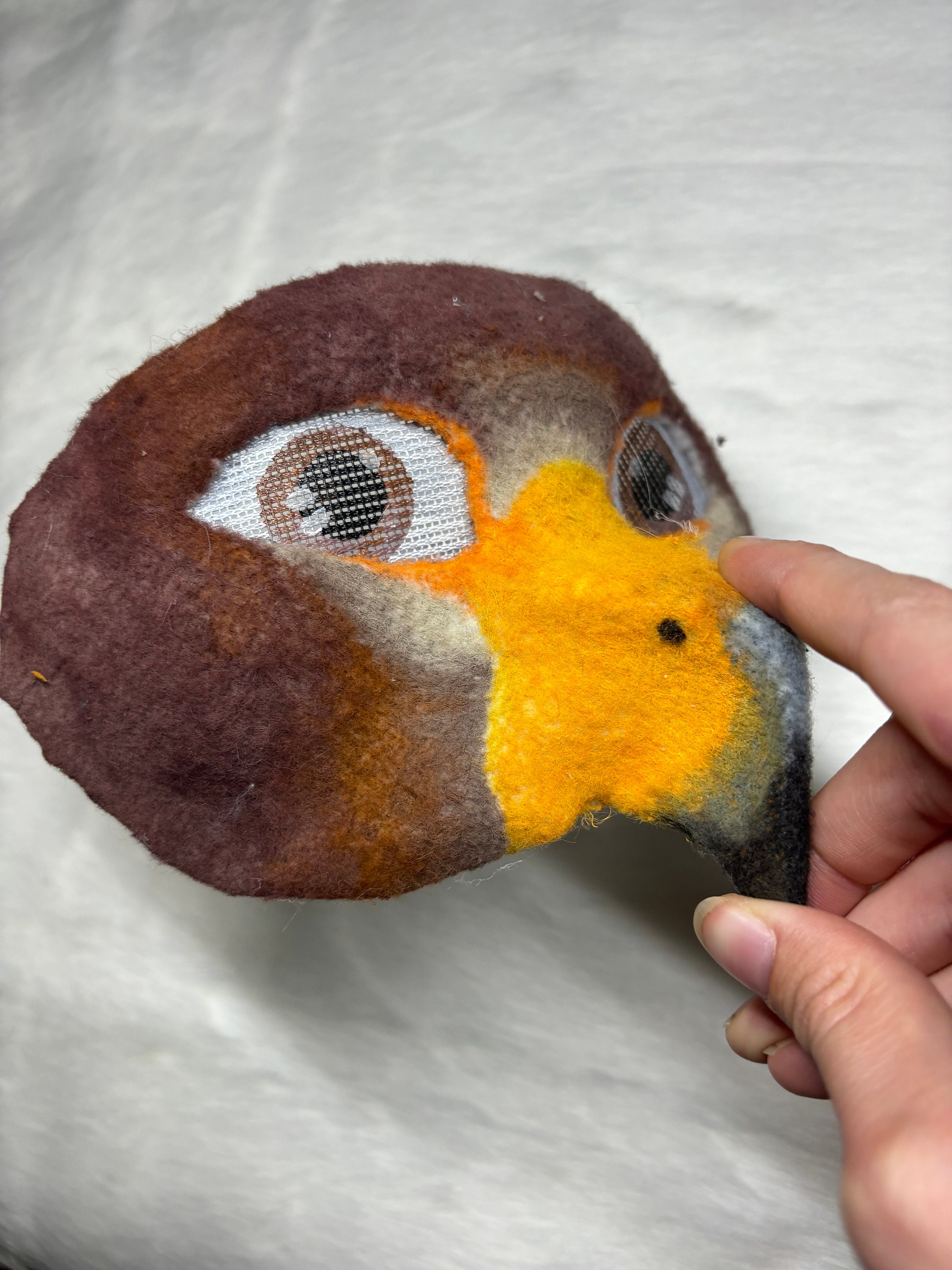 Felted/furred Hawk Therian Mask for Quadrobics and Fursuiting - Etsy