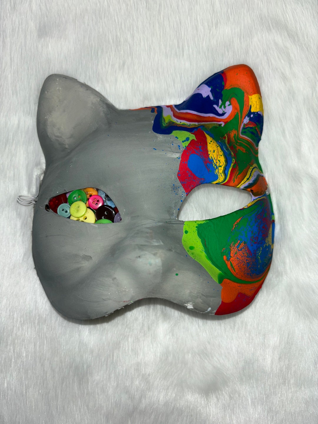 Painted Cat/therian Mask for Quadrobics/decoration - Etsy