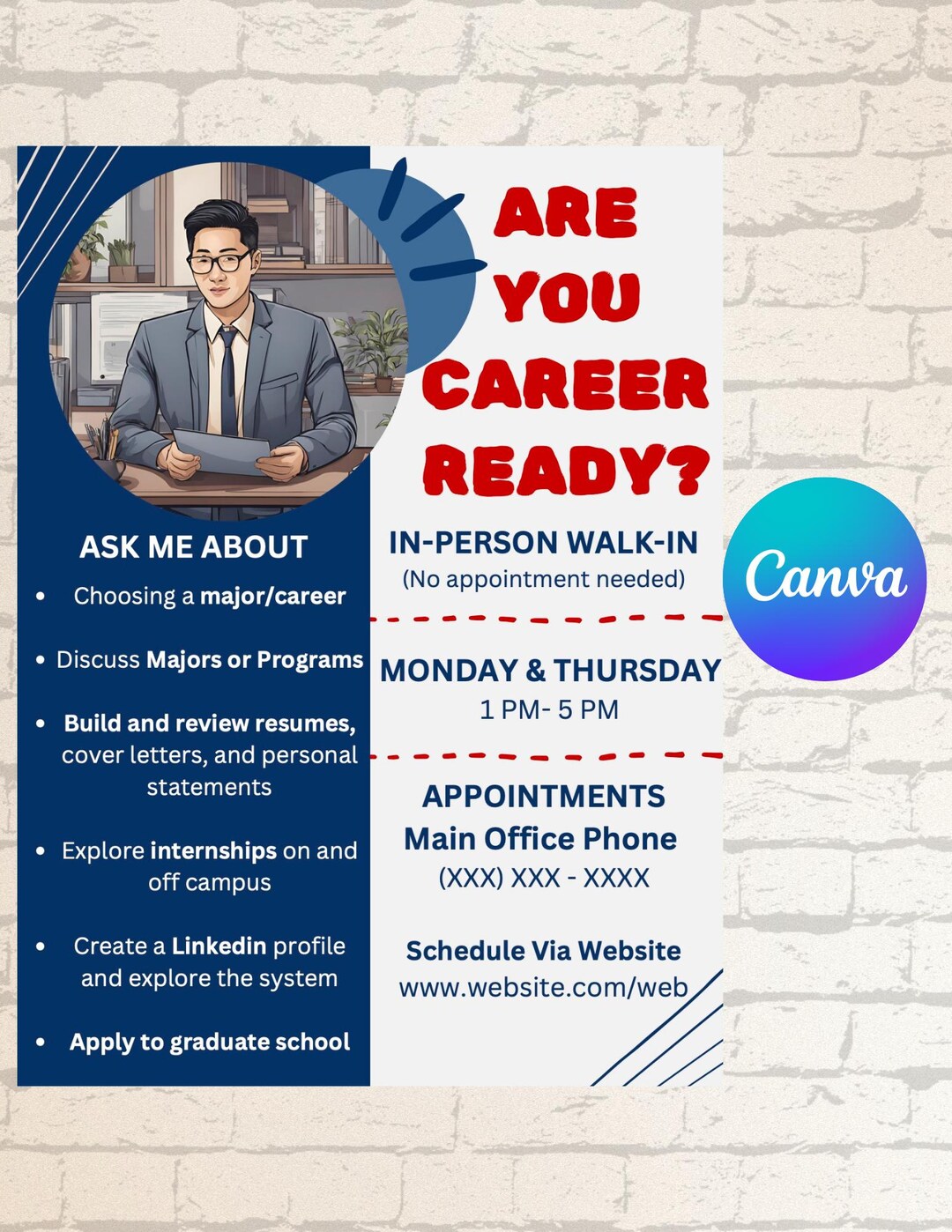 Editable Canva Poster Template | Custom Flyer for Events, School, or ...