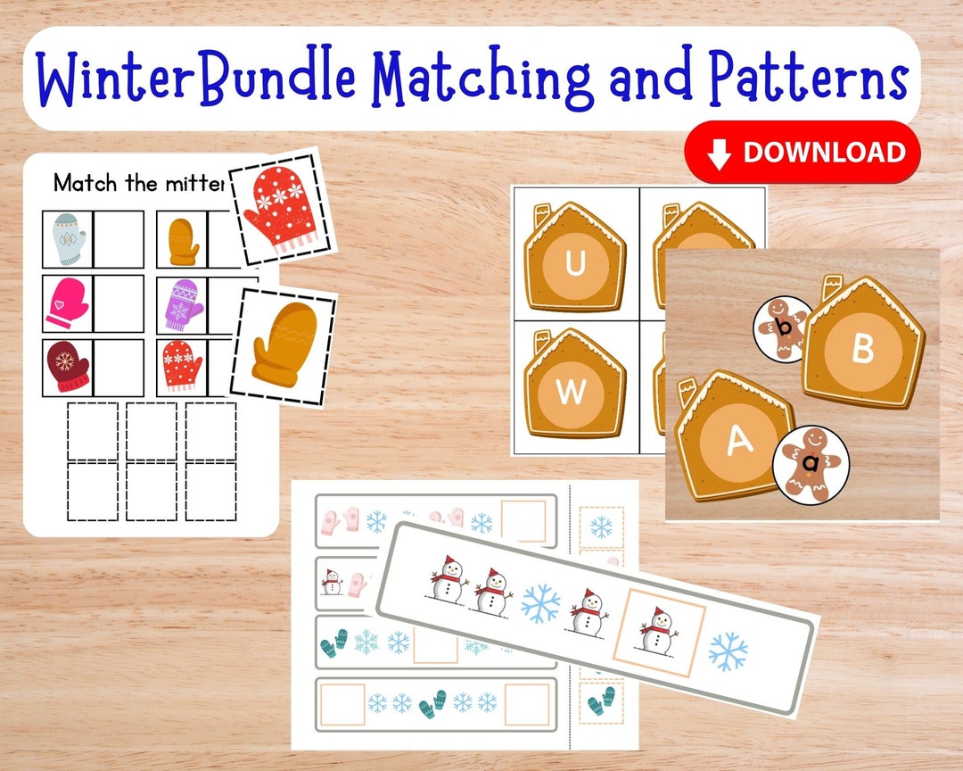 Preschool and Kindergarten Letter and Pattern Matching Printables- With ...