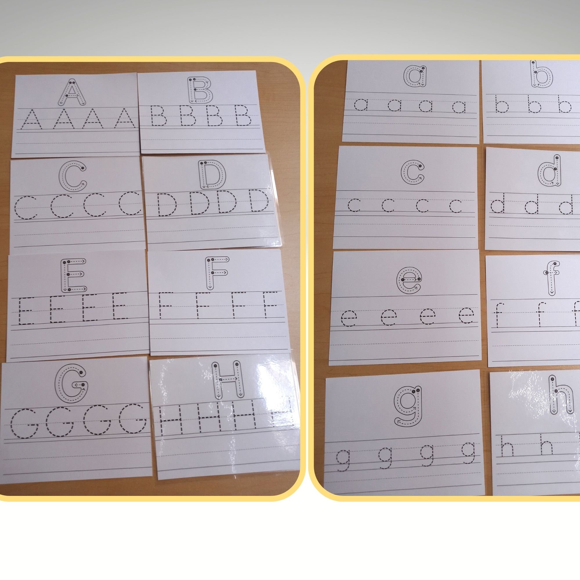 Printable ABC Tracing Flashcards Letter Formation Letter - Etsy UK