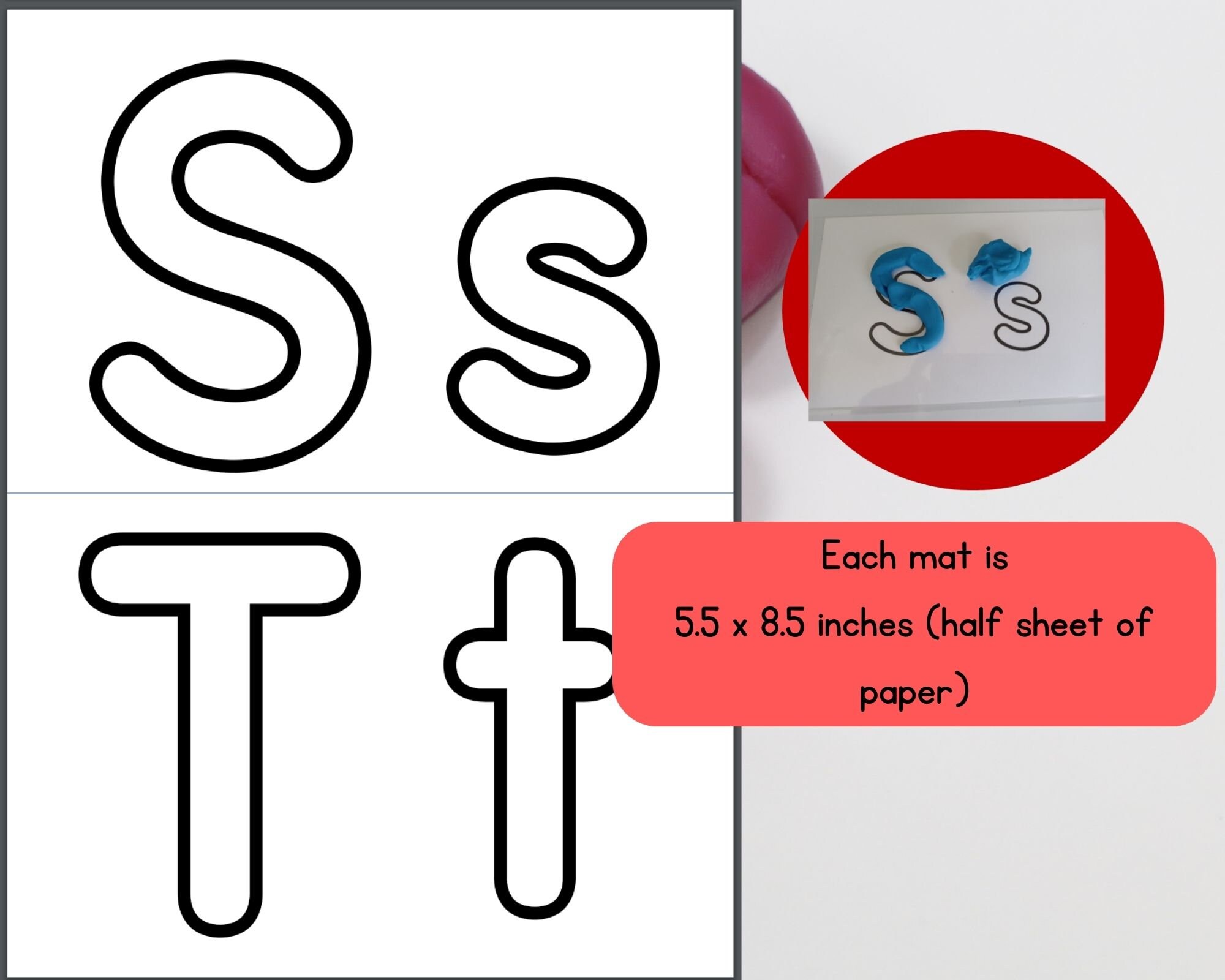 ABC Play-doh Mats Printable Letter Recognition, Sensory Learning for ...