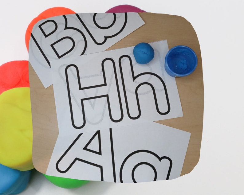ABC Play-doh Mats Printable Letter Recognition, Sensory Learning for ...