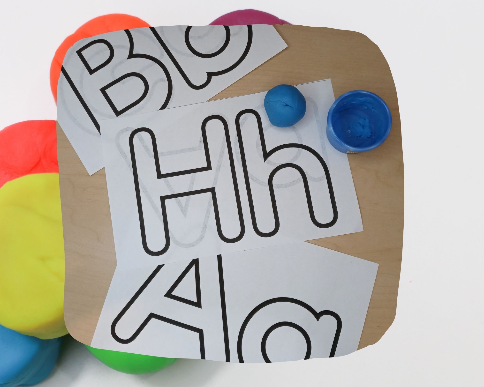 ABC Play-doh Mats Printable Letter Recognition, Sensory Learning for ...