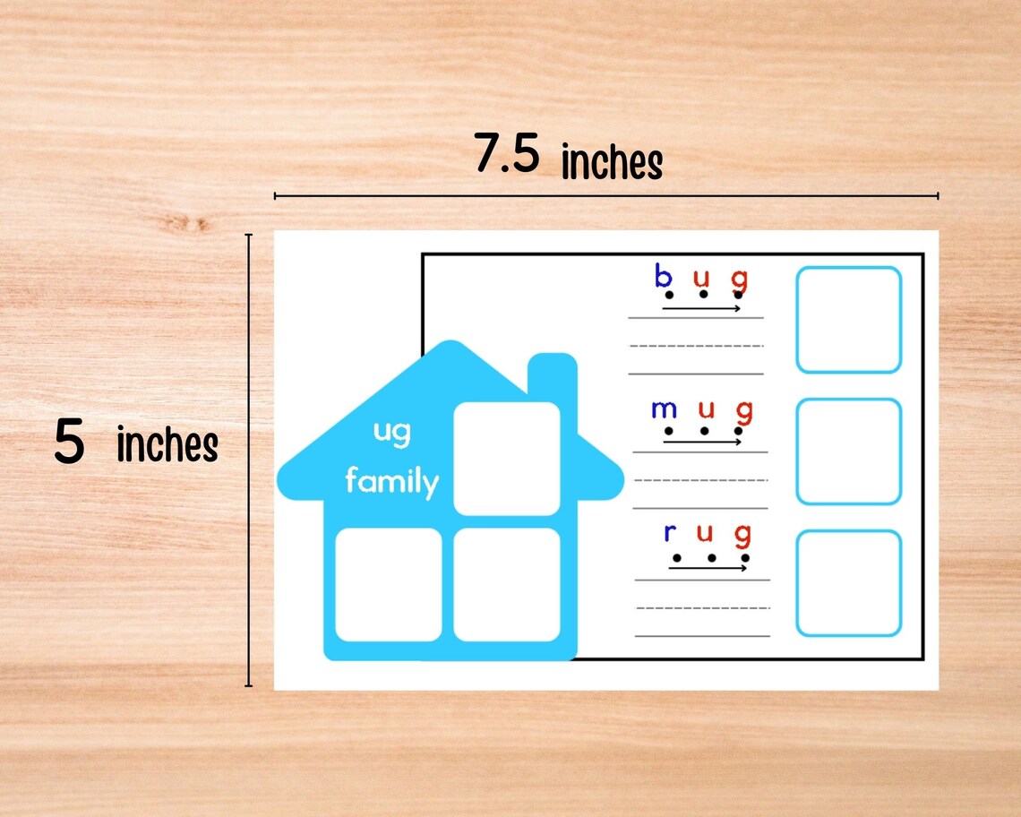 CVC Word Mats Printable Tap, Blend, Read, Write and Match Activity ...
