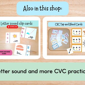 CVC Letter Sound Puzzle-printable Matching Game- Learning to Read ...