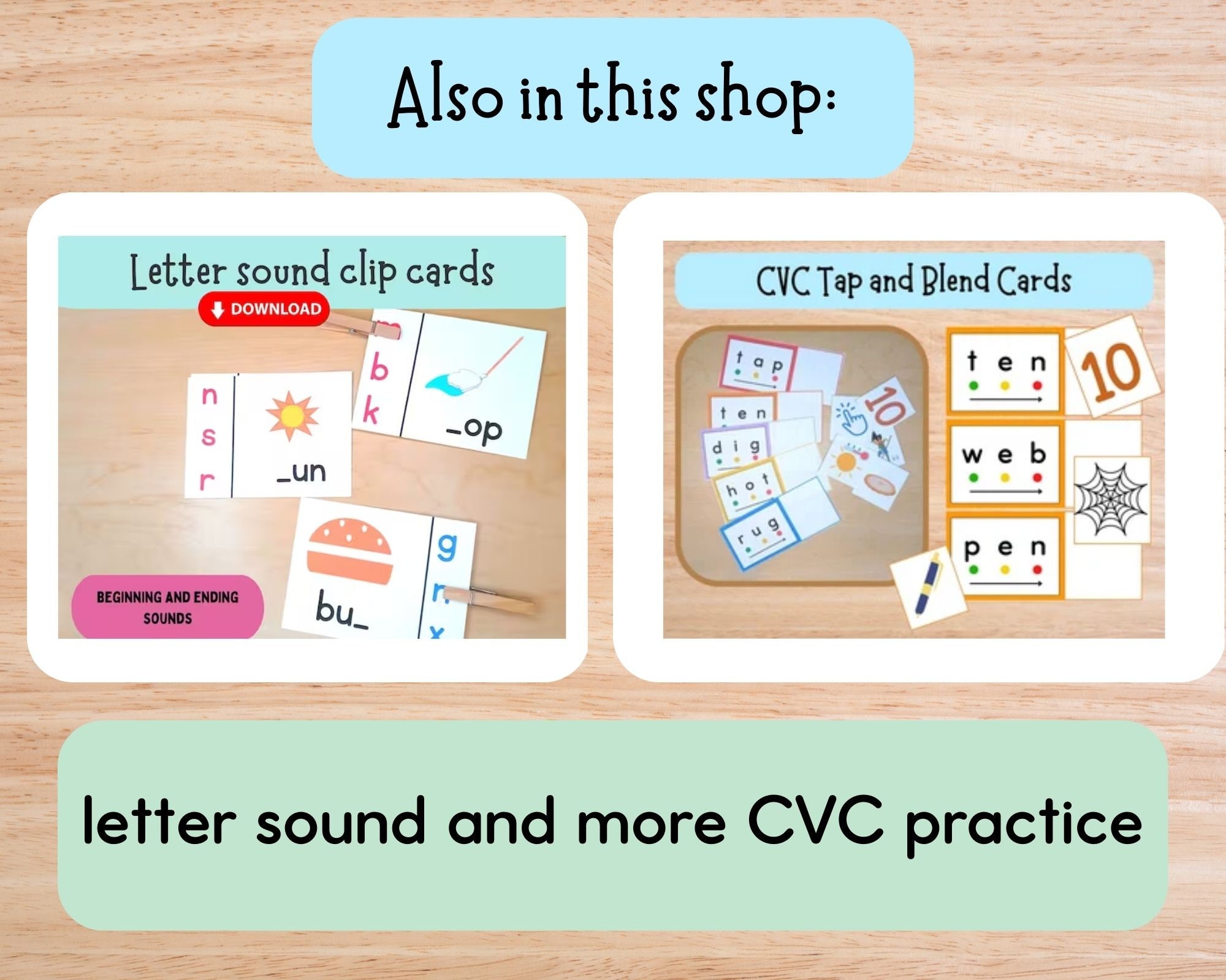 CVC Letter Sound Puzzle-printable Matching Game Learning to Read ...