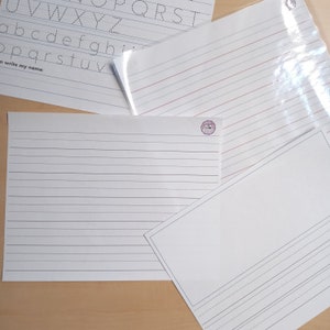 Printable Handwriting Paper and Alphabet Tracing Cards for Preschool ...