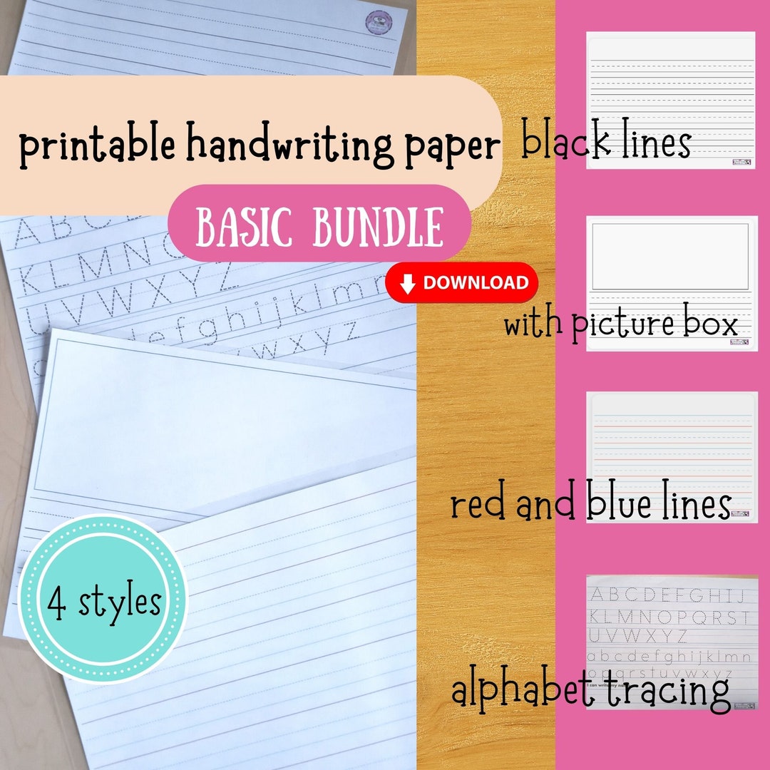 Downloadable Handwriting Paper-preschool and Kindergarten Writing ...