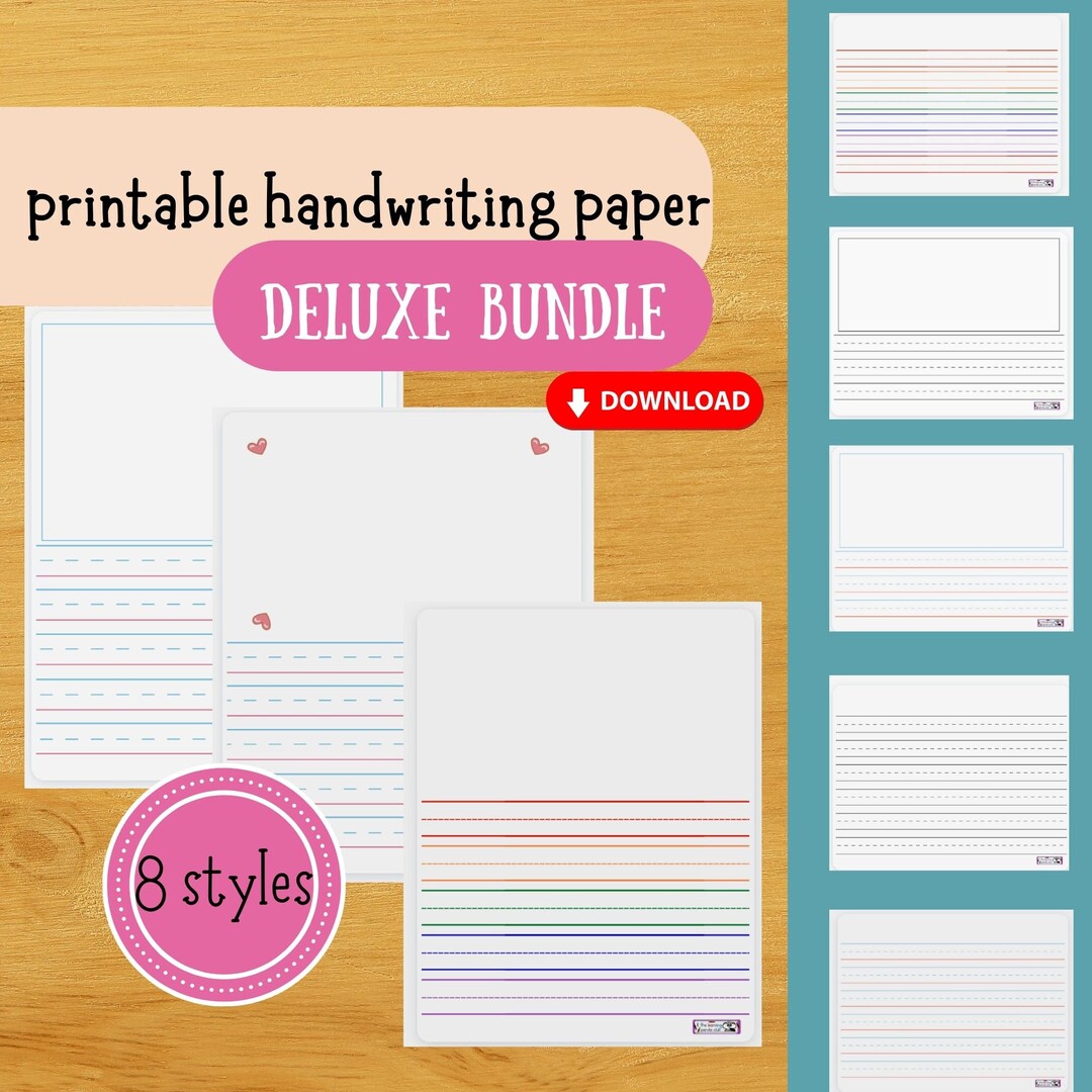 Printable Handwriting Paper for Preschool, Kindergarten, and 1st Grade ...
