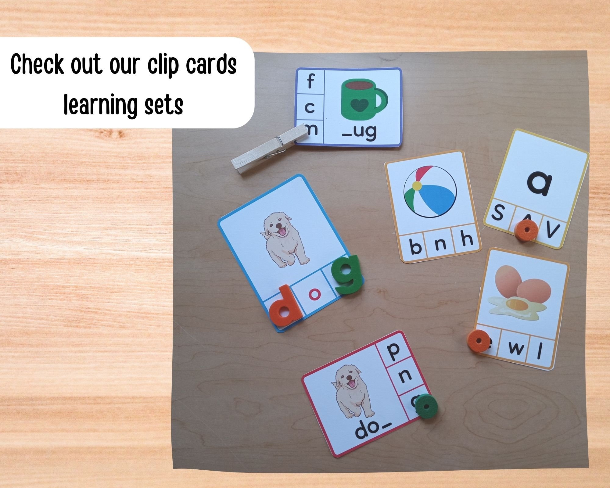Blends and Digraphs Printable Clip Cards for Kinder, 1st, and 2nd Grade ...