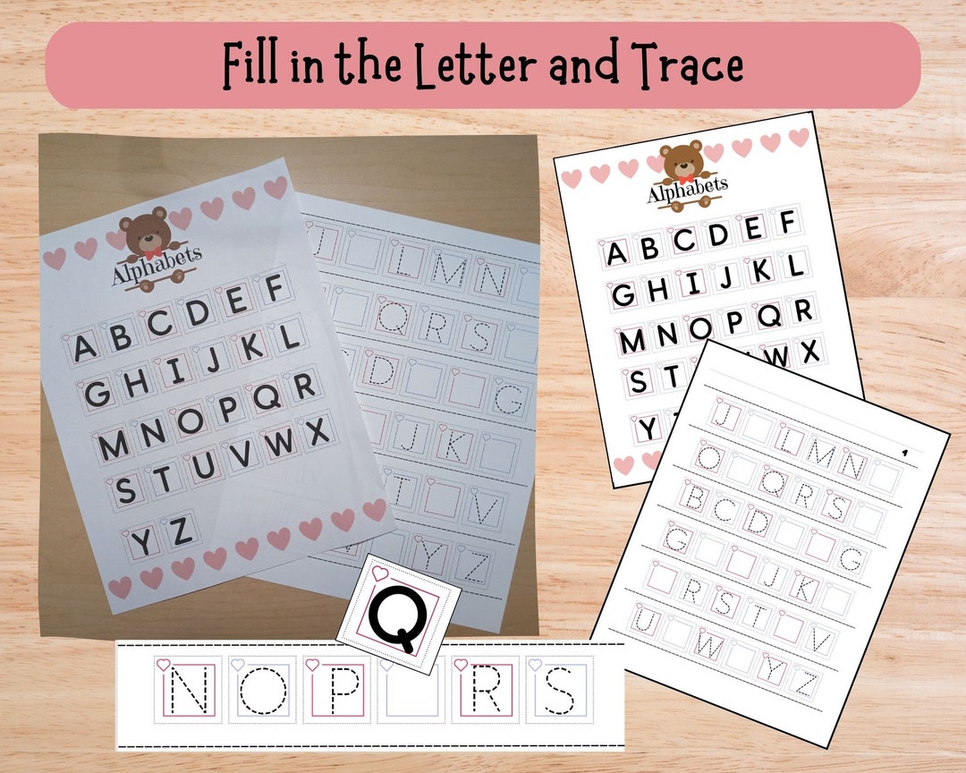 Fill in the Missing Letter Alphabet Sequencing for Pre-k, Kindergarten ...