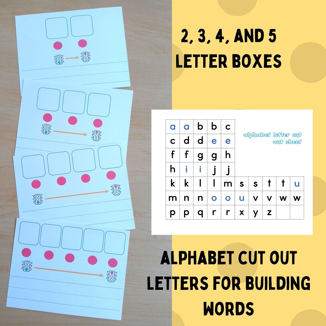Sound Boxes/word Mapping Cards: Phonics, Kindergarten, 1st Grade, Sound ...