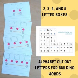 Sound Boxes/word Mapping Cards: Phonics, Kindergarten, 1st Grade, Sound ...