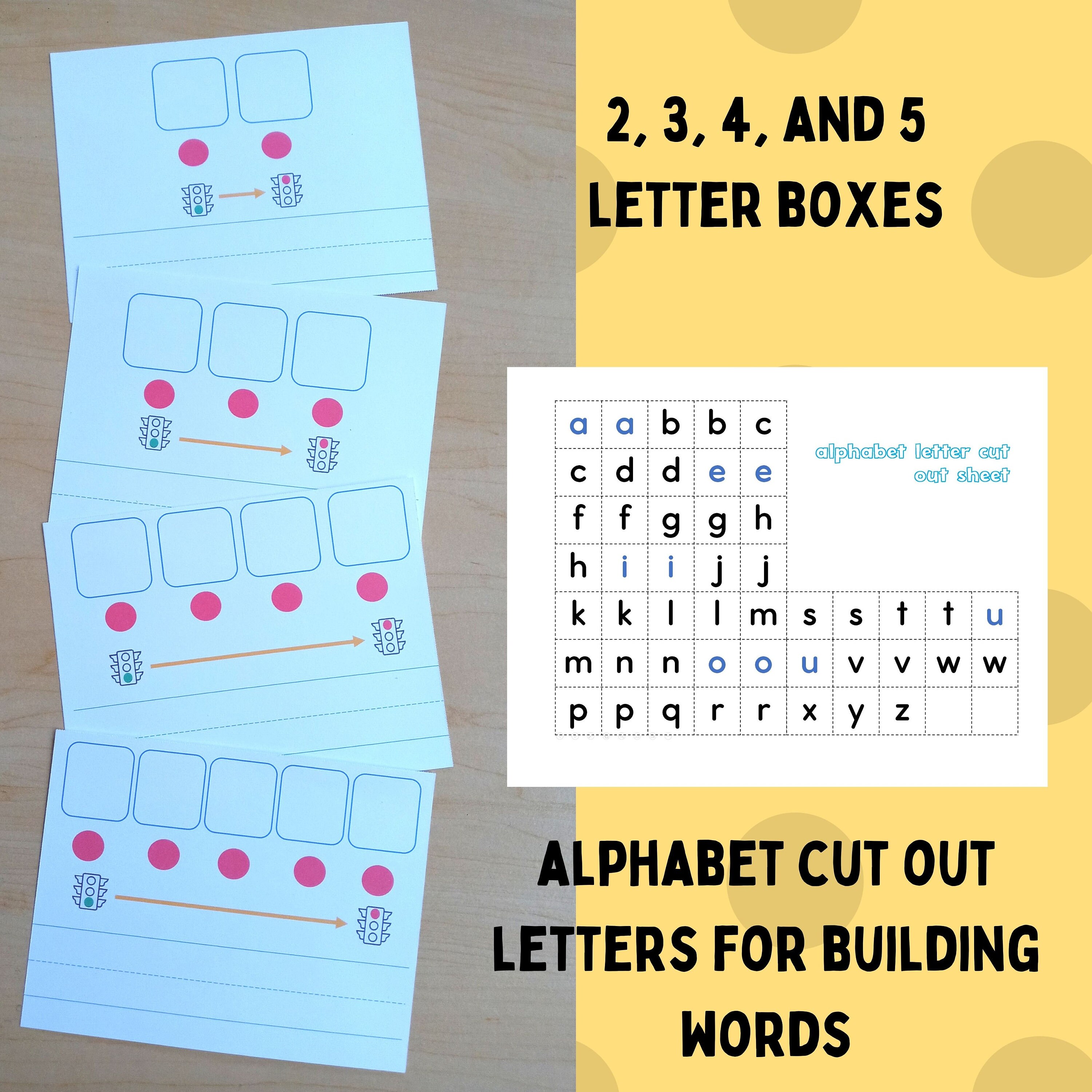 Sound Boxes/word Mapping Cards: Phonics, Kindergarten, 1st Grade, Sound ...
