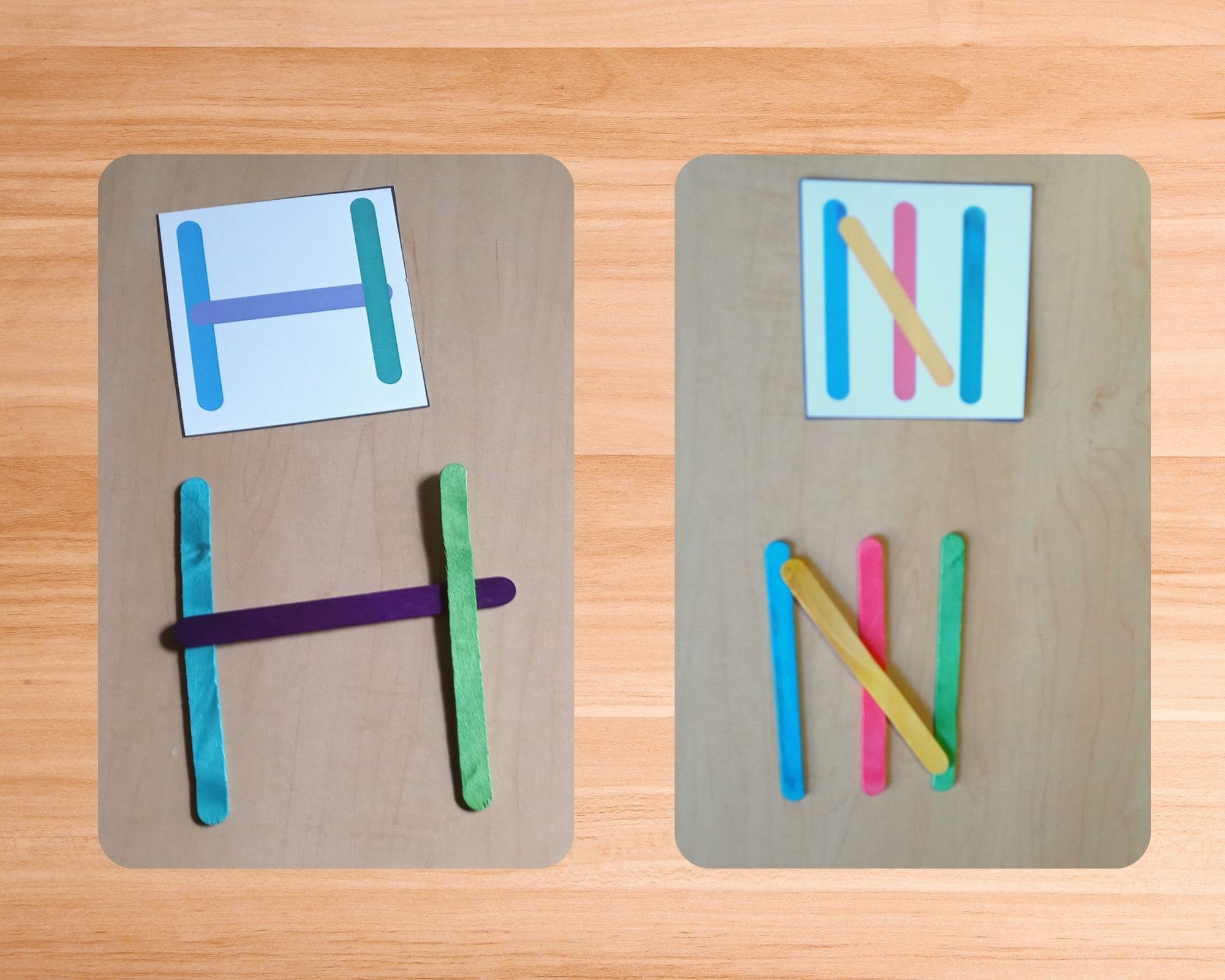 Printable Popsicle Stick Pattern Cards for Toddler, Preschool ...