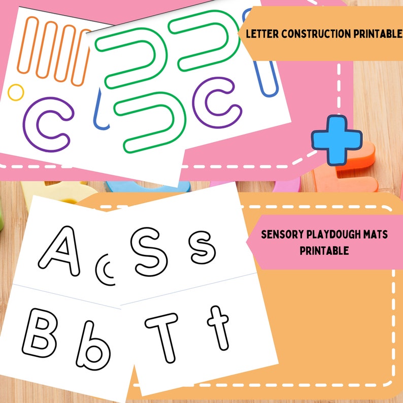 Sensory Alphabet Printables-letter Construction and Playdough Mat for ...