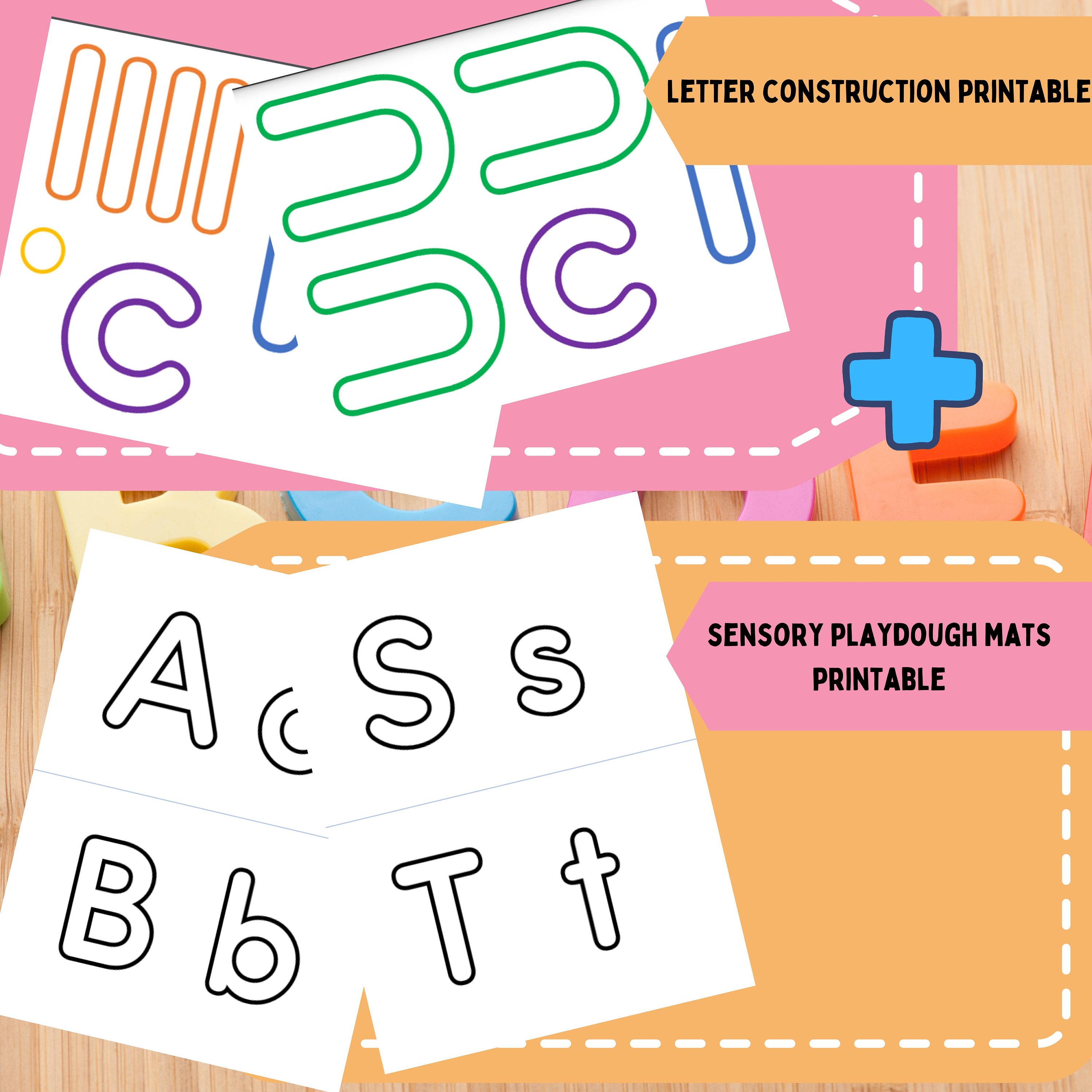 Sensory Alphabet Printables-letter Construction and Playdough Mat for ...