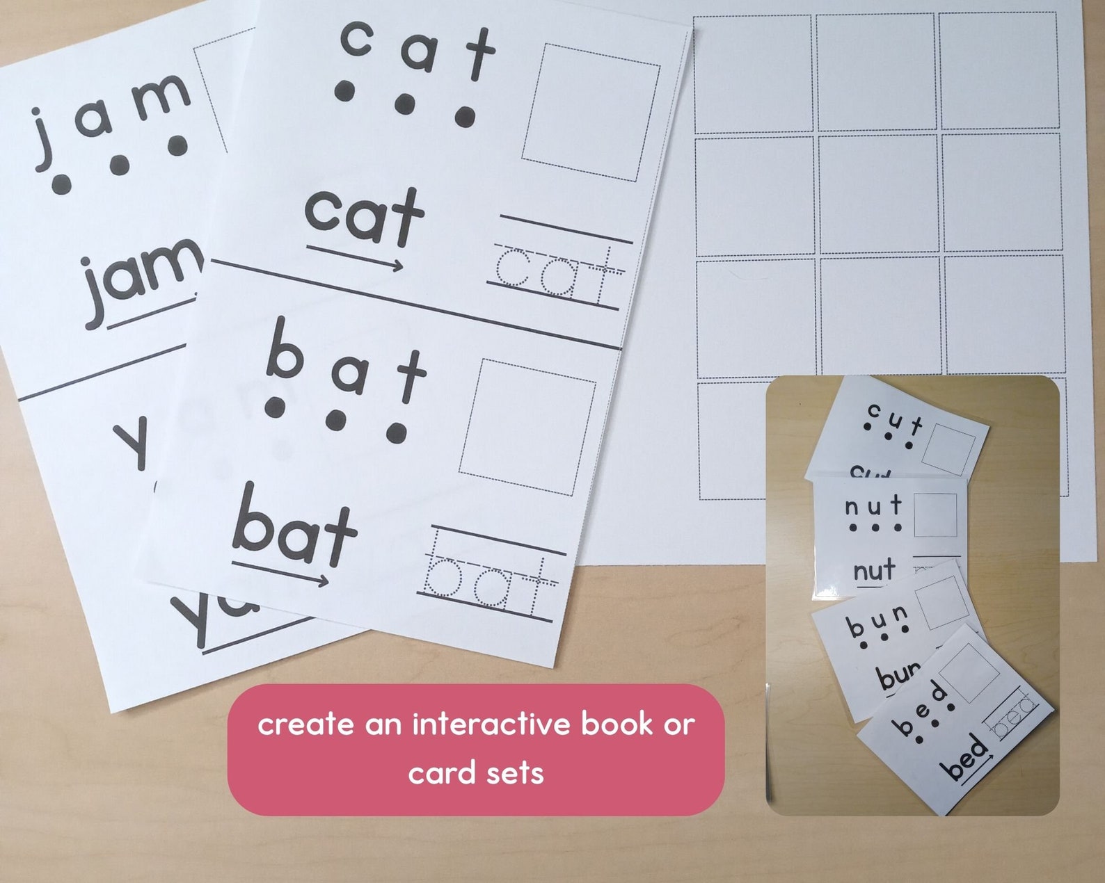 Printable CVC Tap It, Blend It, Read It, Activity for Preschool ...