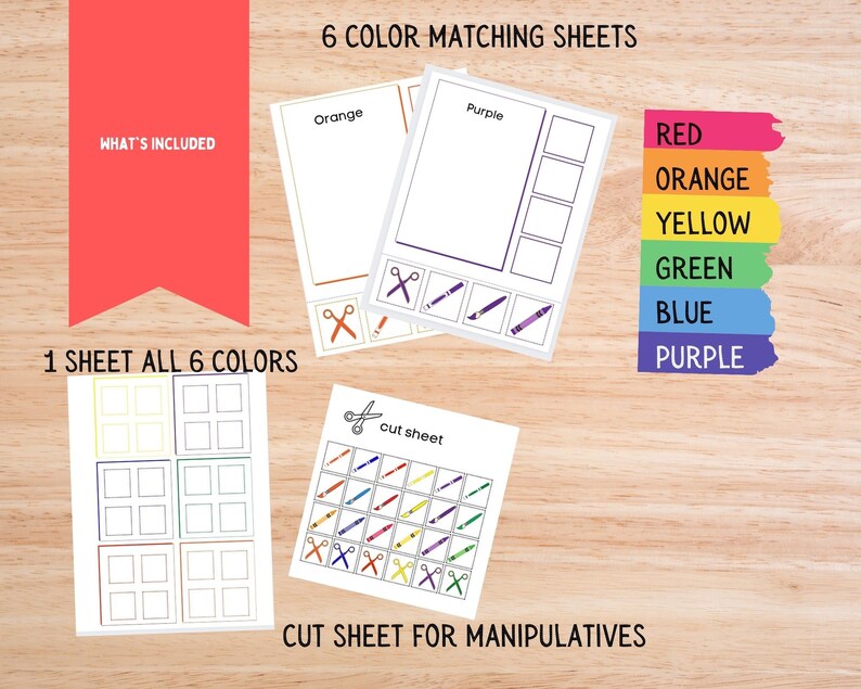 Printable Color Matching Activity for Toddlers, Preschool, and ...