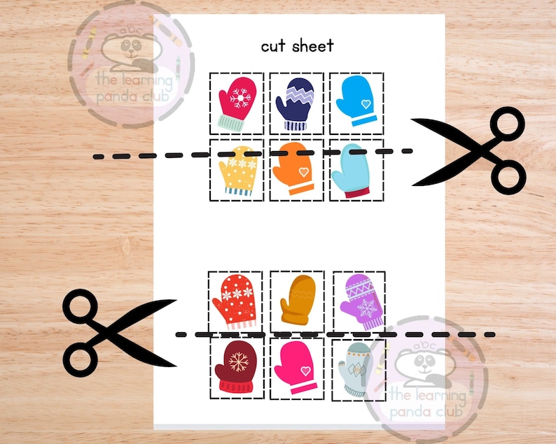 Matching Activity for Preschool and Kindergarten- Mitten Theme ...