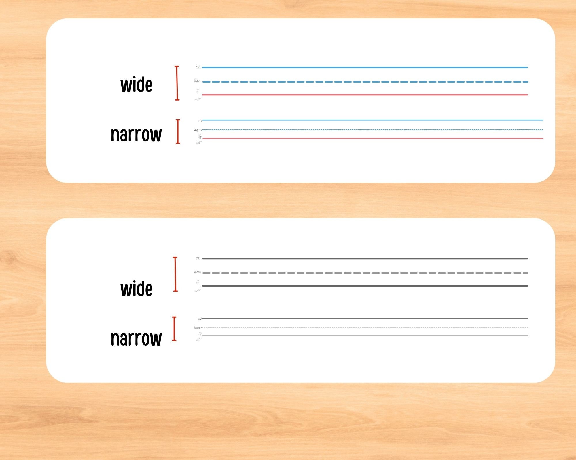 Guided Writing Paper Printable With Alphabet Line- for Preschool ...