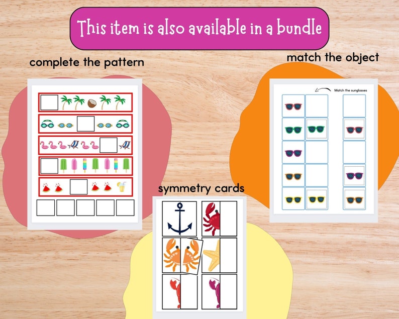 Printable Symmetry Cards- Toddler, Preschool and Kindergarten ...