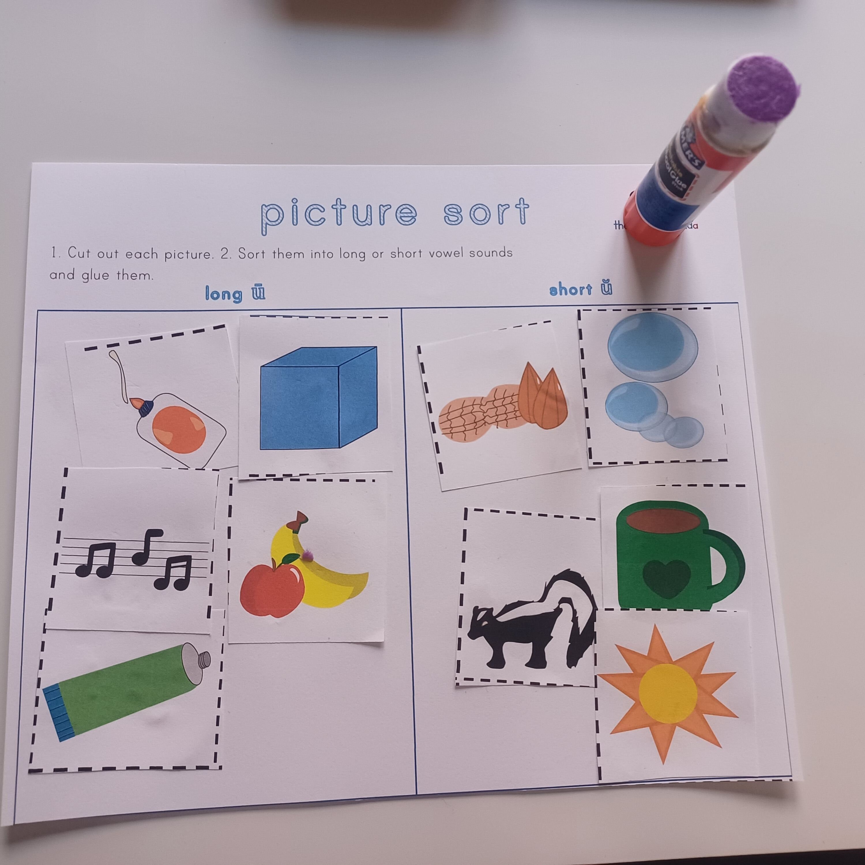 Long and Short Vowel Printable Phonics Activities- for Kindergarten and ...