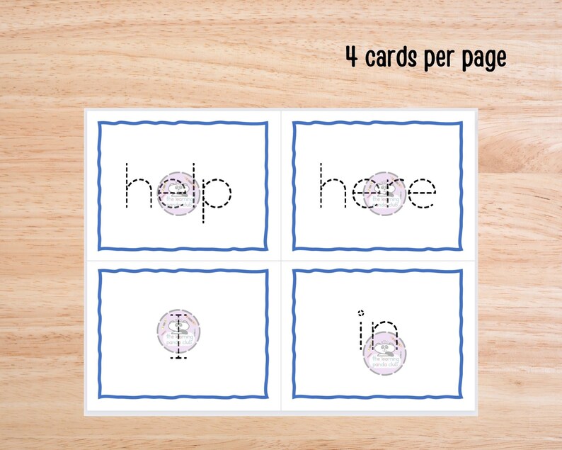 Printable Dolch's Pre-primer Tracing Cards- for Toddler, Preschool, and ...