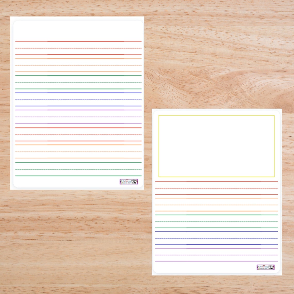 Printable Kid's Handwriting Paper-rainbow Lined Paper for Preschool and ...