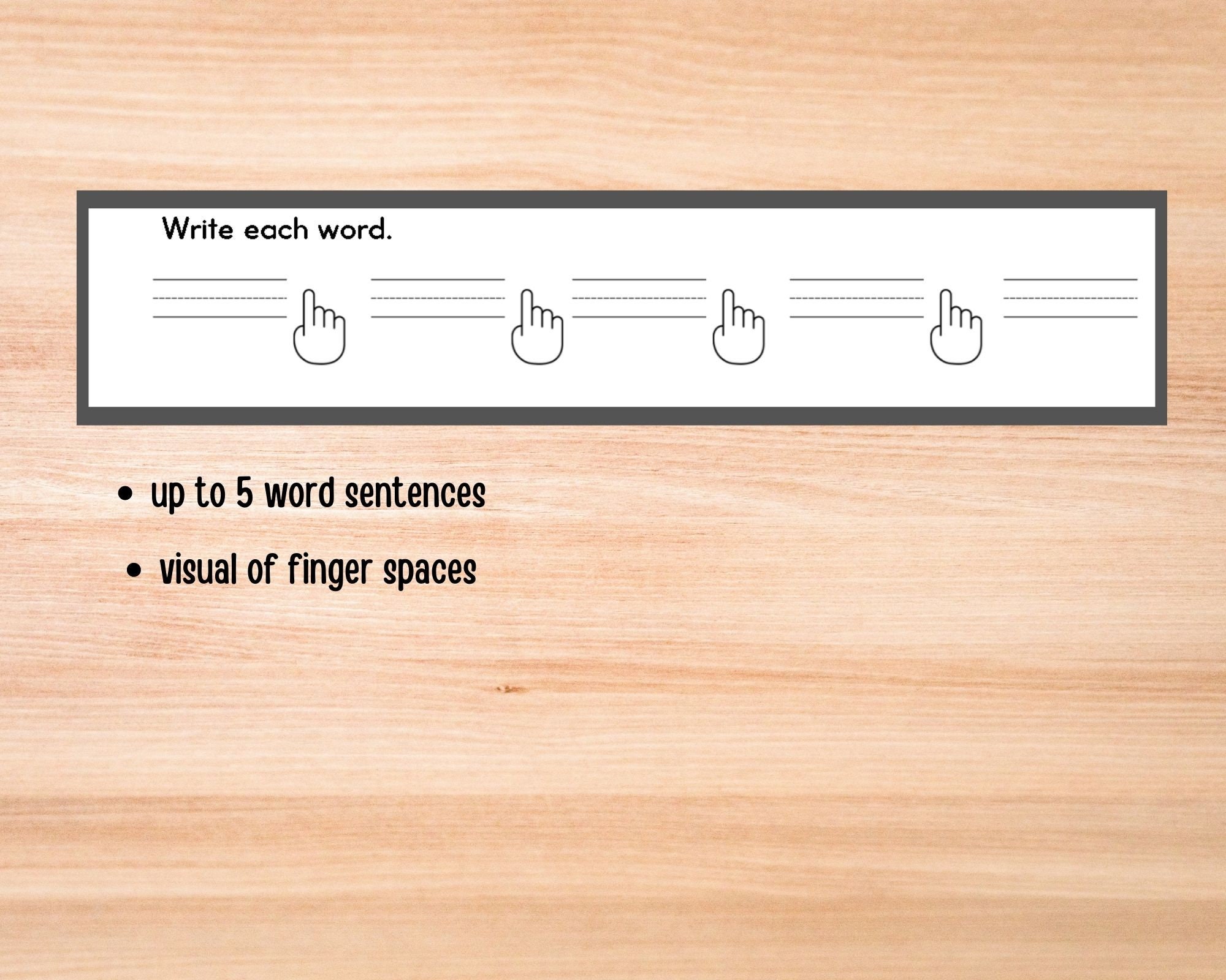 Sentence Writing Graphic Organizer Printable: for Kindergarten, 1st ...