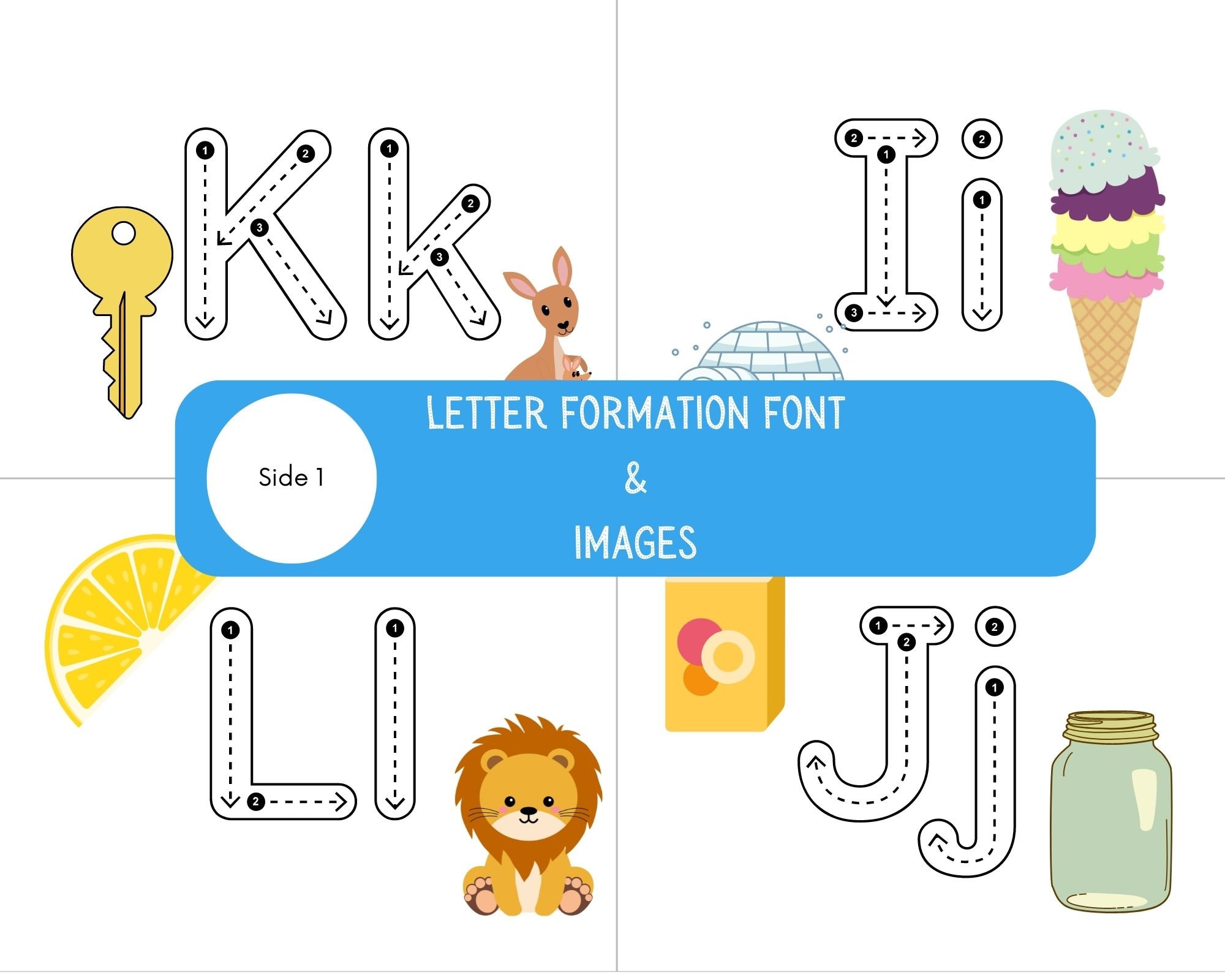 Printable Alphabet Tracing Cards Letter Formation for Preschool ...