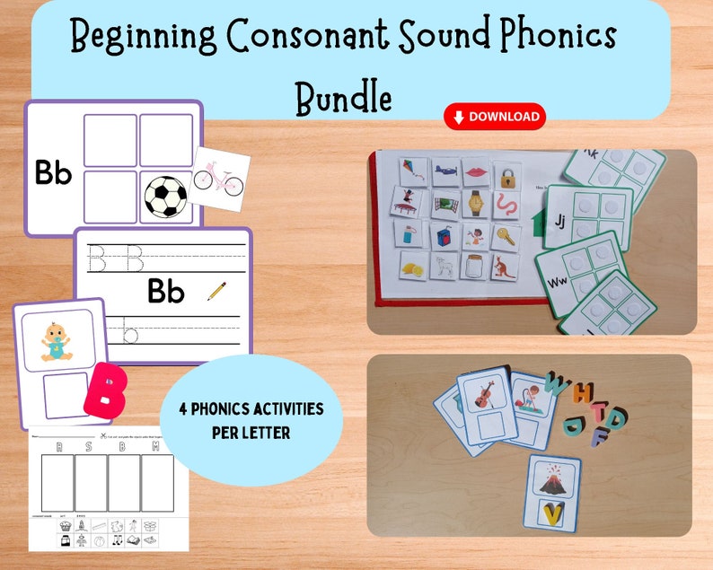 Beginning Letter Sounds Printable for Kindergarten and 1st Grade ...