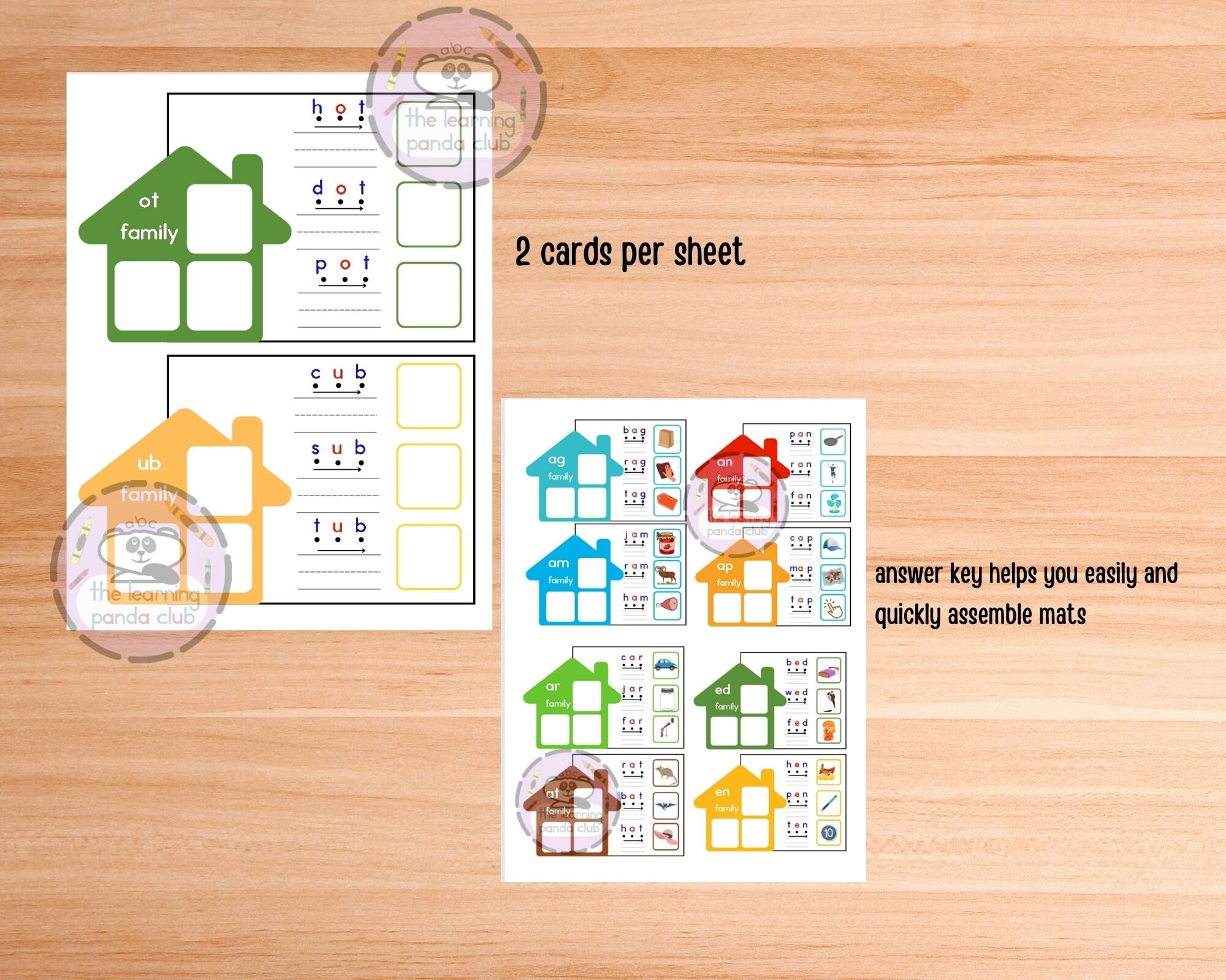 CVC Word Mats Printable- Tap, Blend, Read, Write and Match Activity ...