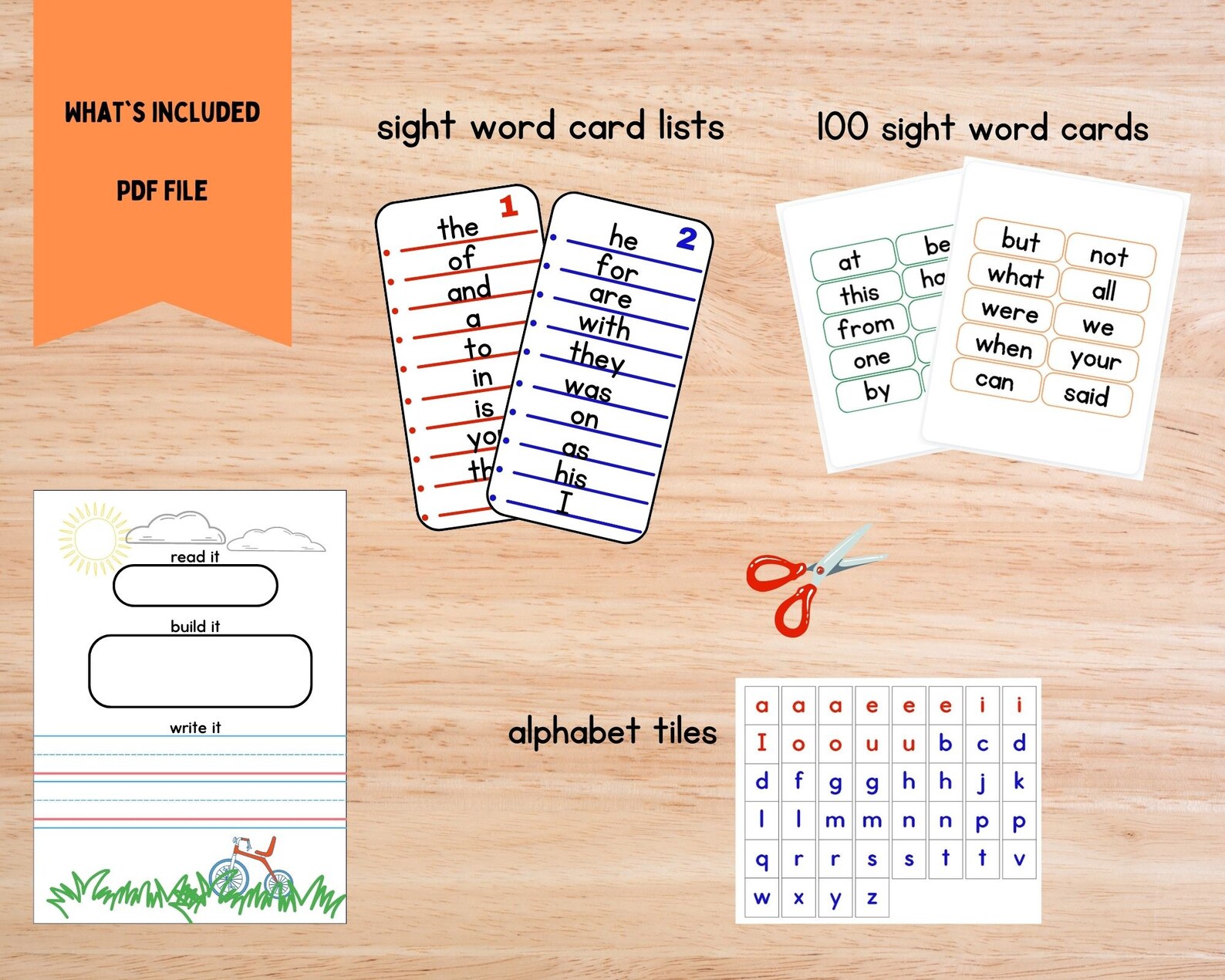 Printable Sight Word and CVC Builder- Read It, Build It, Write It, Fry ...