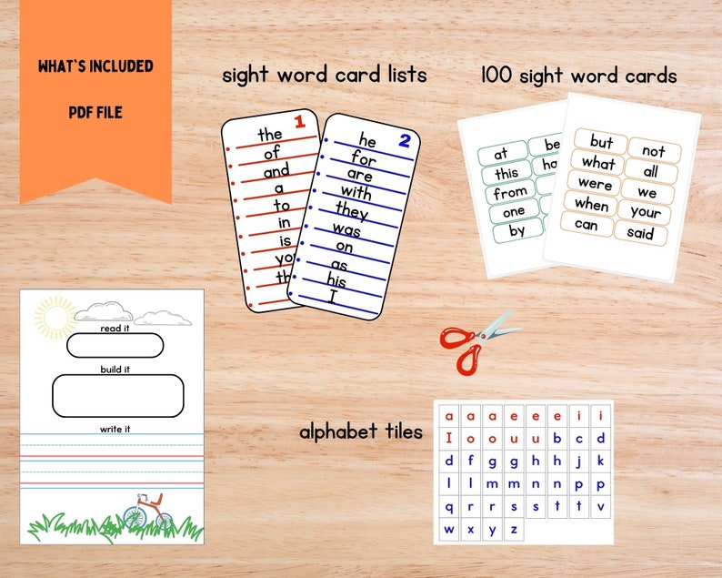 Printable Sight Word and CVC Builder- Read It, Build It, Write It, Fry ...