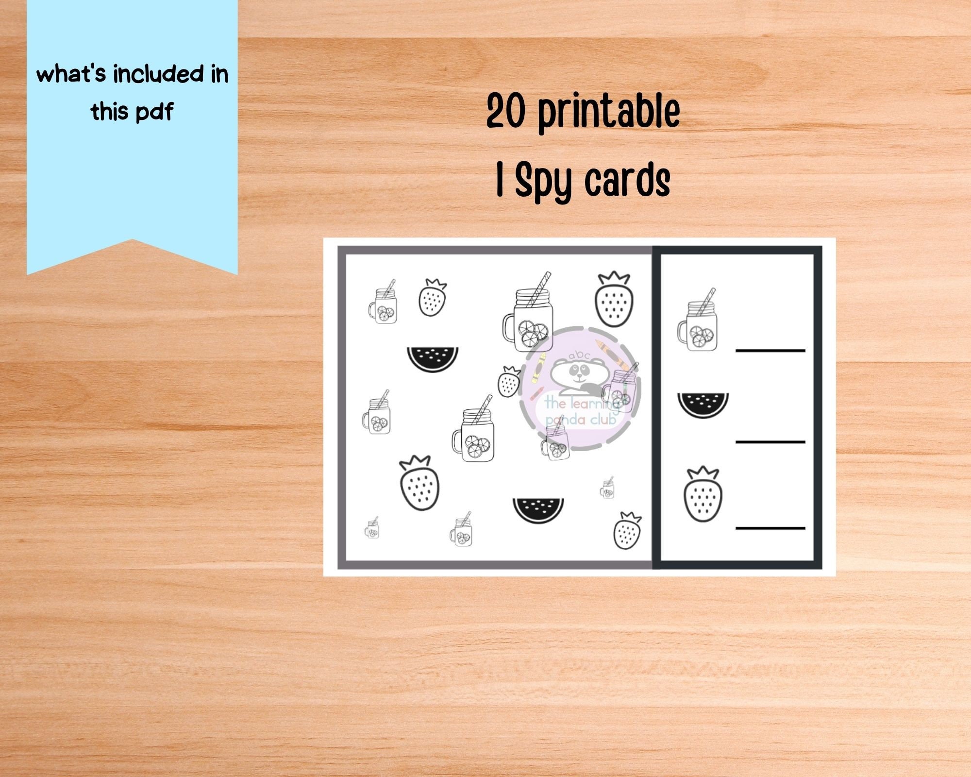 I Spy Counting Cards Printable- Toddler, Preschool, and Kindergarten ...
