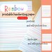Printable Kid's Handwriting Paper-rainbow Lined Paper for Preschool and ...