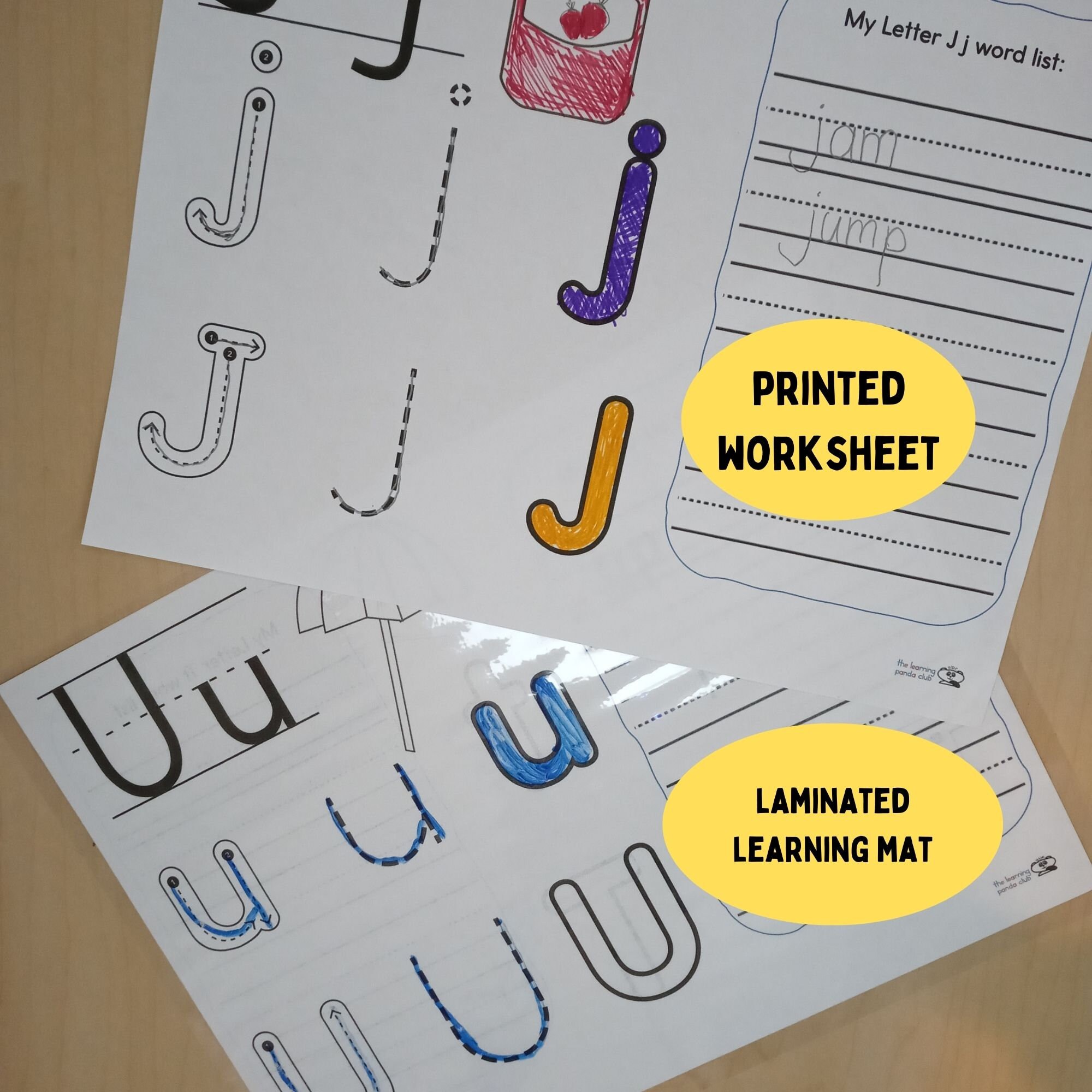 26 Alphabet Worksheet- Letter Tracing, Playdoh Mat, Uppercase Lowercase ...