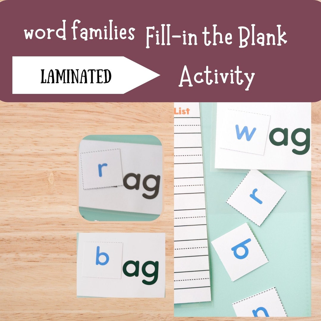 CVC Word Phonics Printable, Beginning Sounds ,phonics Game, Word ...