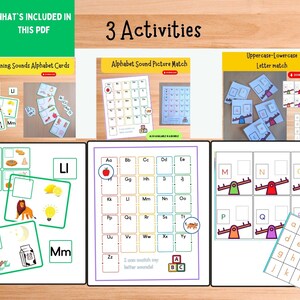 Beginning Letter Sound Game, Cards, and Uppercase to Lowercase Matching ...