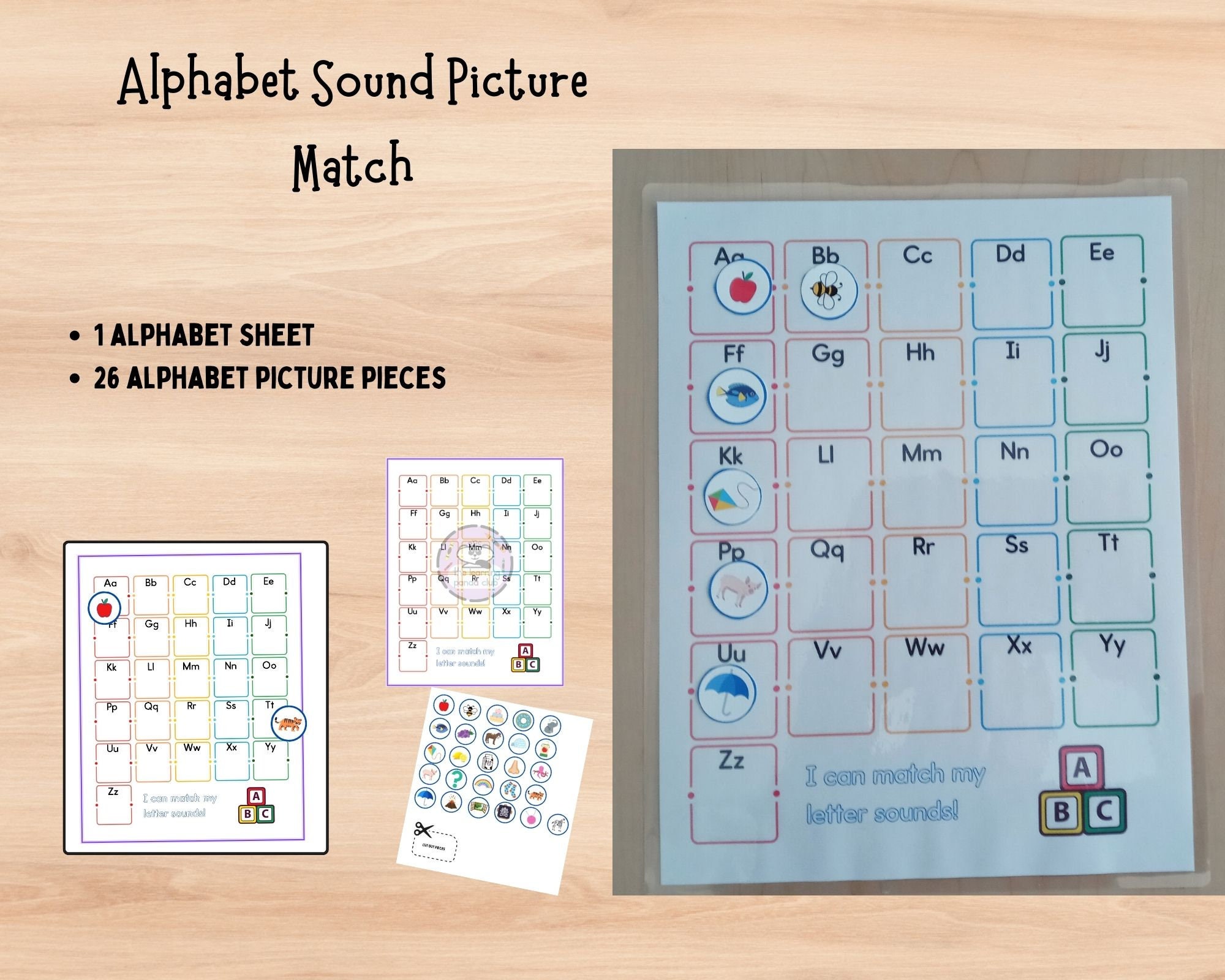 Beginning Letter Sound Game, Cards, and Uppercase to Lowercase Matching ...