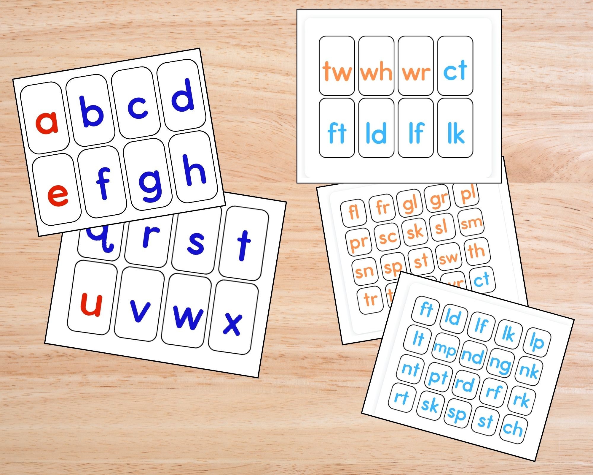 Orthographic Mapping Printable-blends and Digraphs for Kindergarten ...