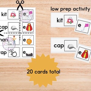 Long and Short Vowel Sounds- Printable Phonics Cards for Kindergarten ...