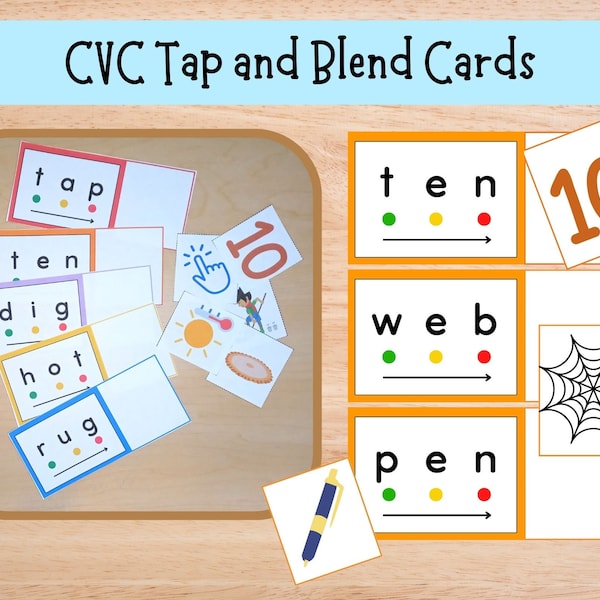 Cvc Flash Cards - Etsy