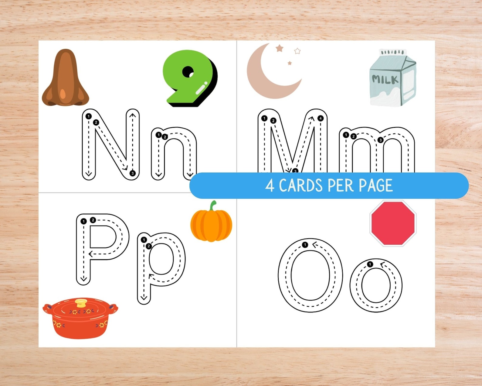 Printable Alphabet Tracing Cards Letter Formation for - Etsy