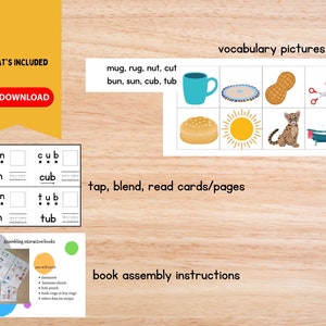 Printable CVC Tap It, Blend It, Read It, Activity for Preschool ...
