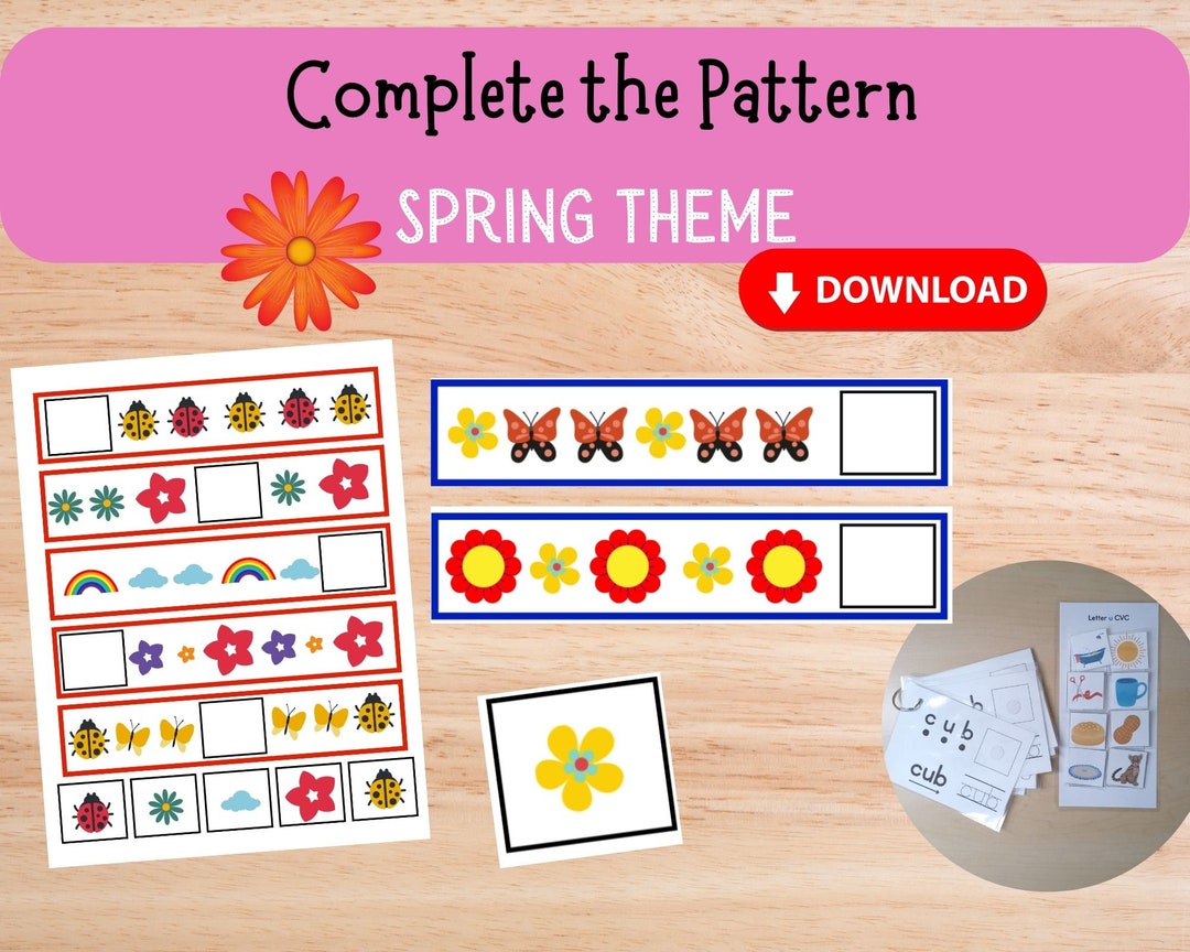 Sequencing and Pattern Printable- Sprint Theme for Toddler, Preschool ...