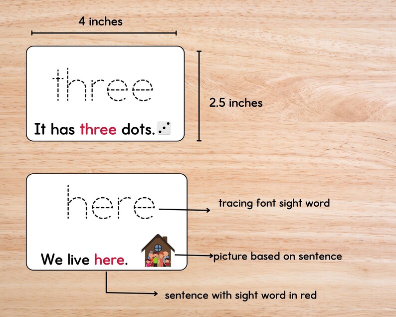 Pre Primer Dolch Printable Flashcards With Sentences for Homeschool and ...