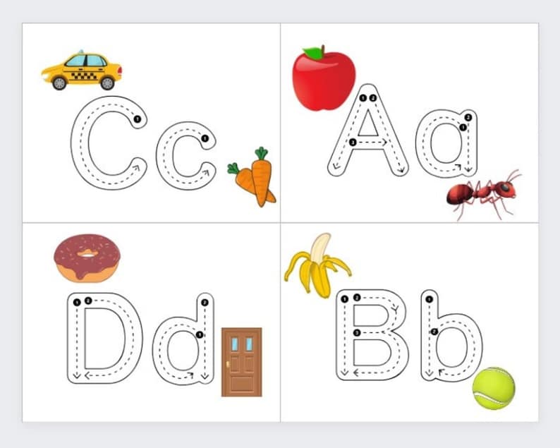 Printable Alphabet Tracing Cards- Letter Formation for Preschool ...